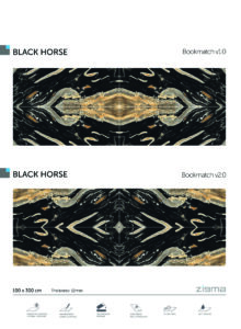 اسلب سرامیک | Black Horse | بدنه مشکی |zigma surface | راک سرامیک
